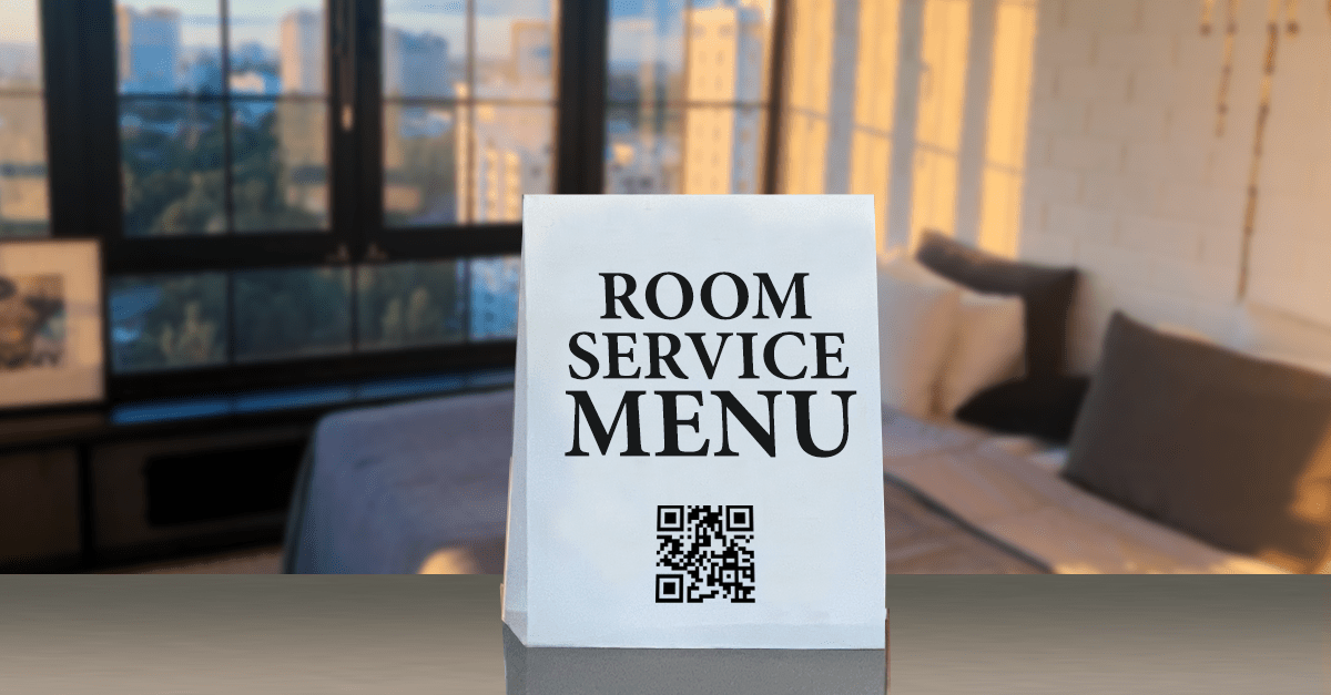 Contactless Room Service Menus for Hotels and Motels